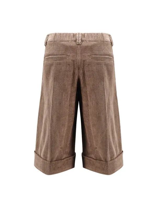 Brunello Cucinelli Monili Detailed Corduroy Shorts