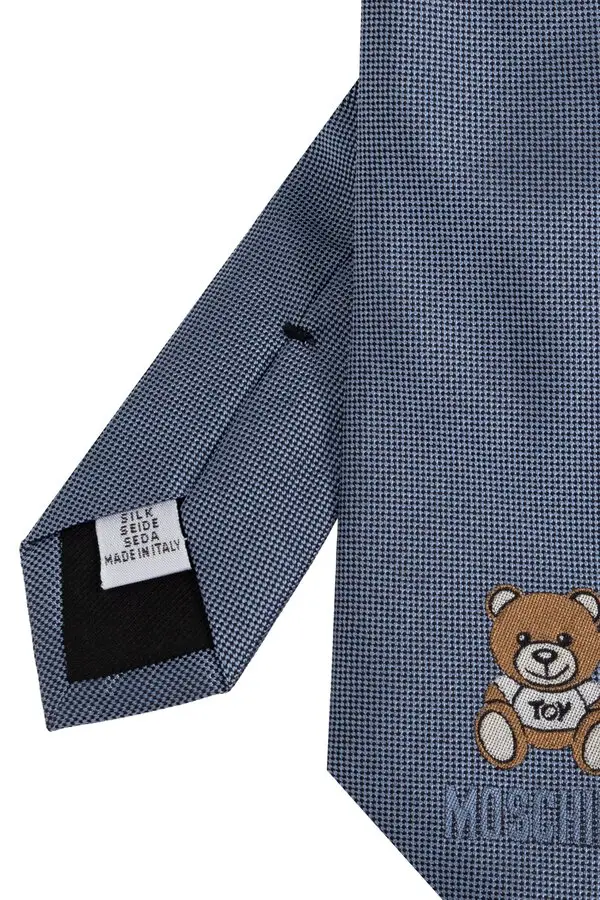 Moschino Embroidered Bear Tie