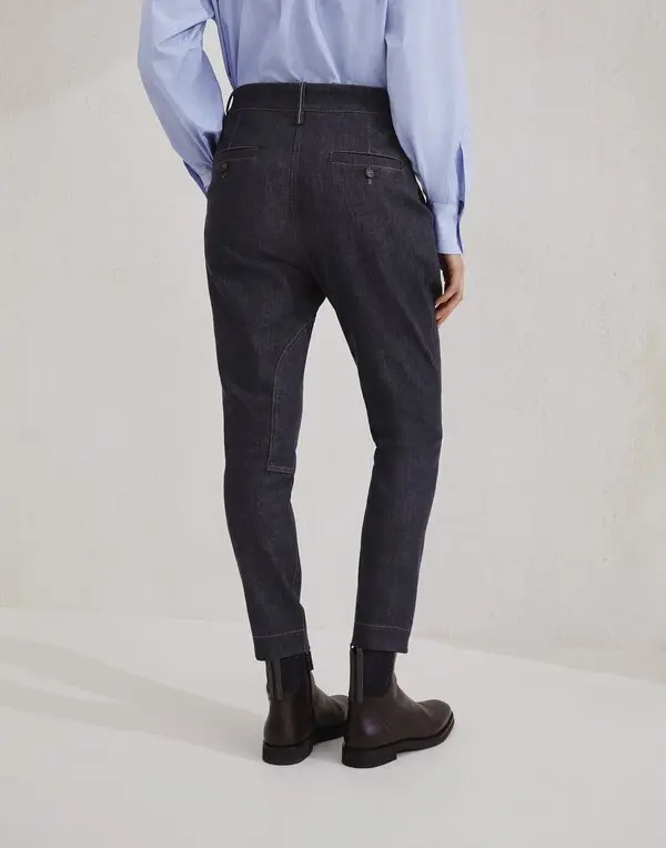 Brunello Cucinelli Monili Embellished Denim Trousers - Black
