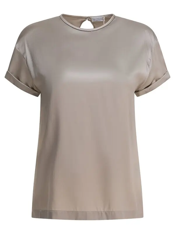 Brunello Cucinelli Satin Crewneck T-shirt
