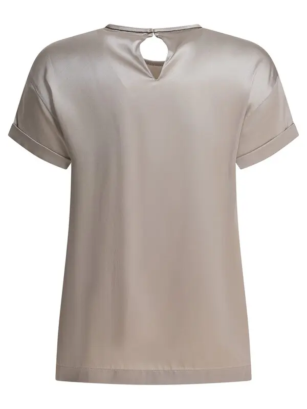 Brunello Cucinelli Satin Crewneck T-shirt