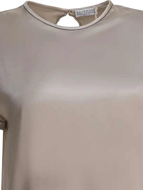 Brunello Cucinelli Satin Crewneck T-shirt