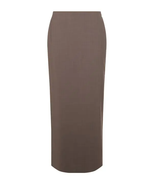 Brunello Cucinelli Rear Slit Midi Skirt
