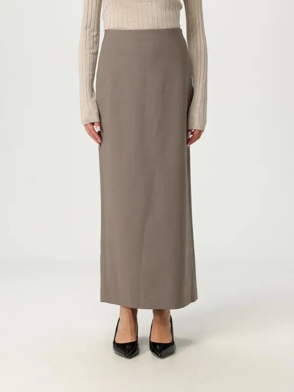 Brunello Cucinelli Midi Skirt With Rear Slit