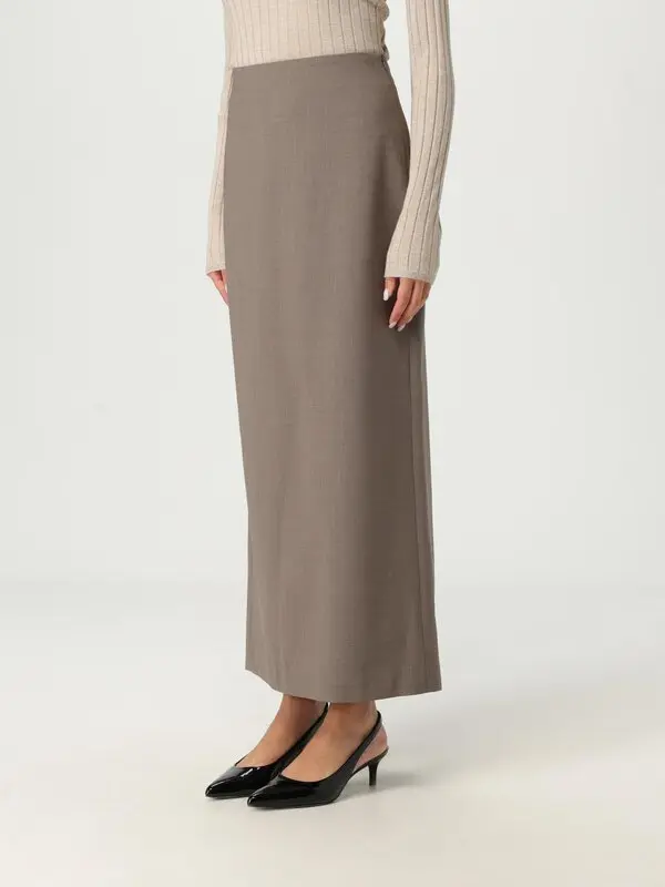 Brunello Cucinelli Midi Skirt With Rear Slit