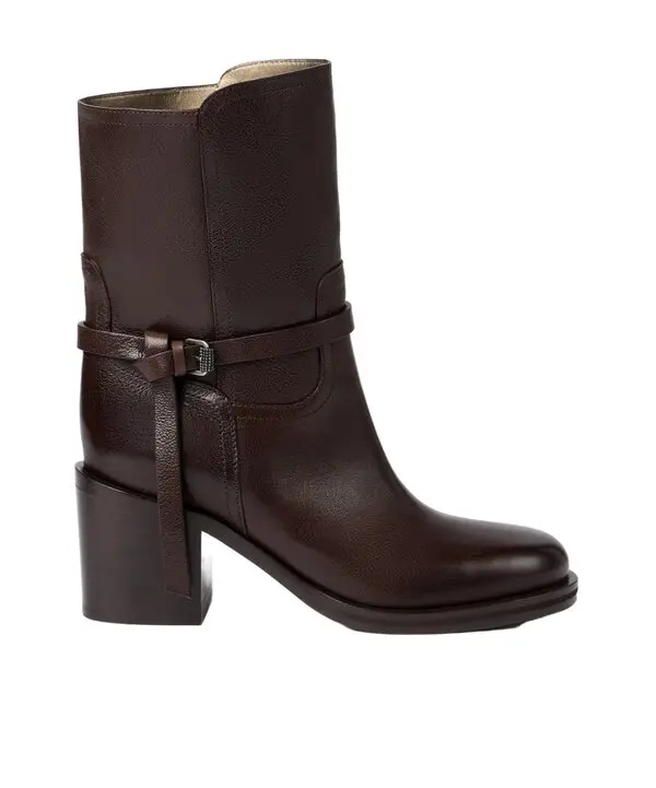 Brunello Cucinelli Monili Embellished Ankle Boots