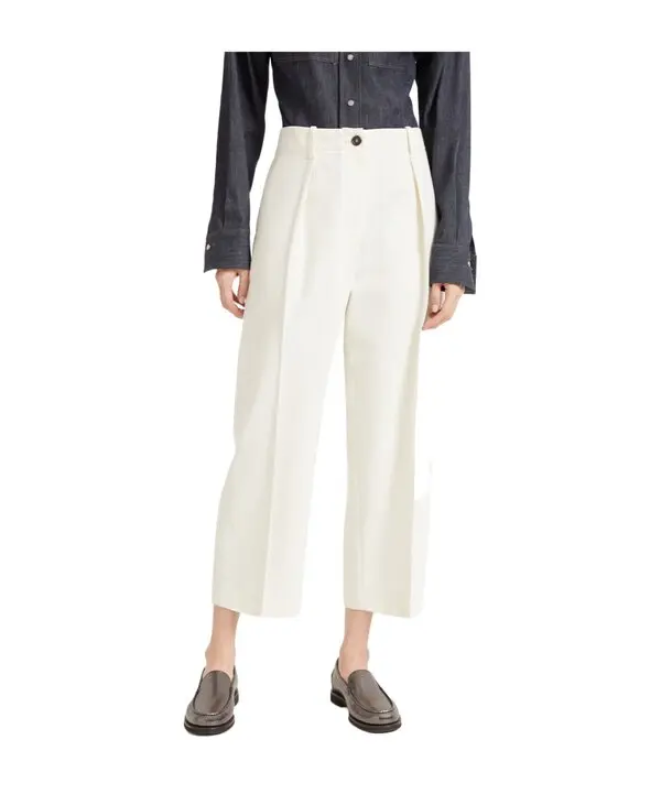 Brunello Cucinelli Pleated Cropped Trousers