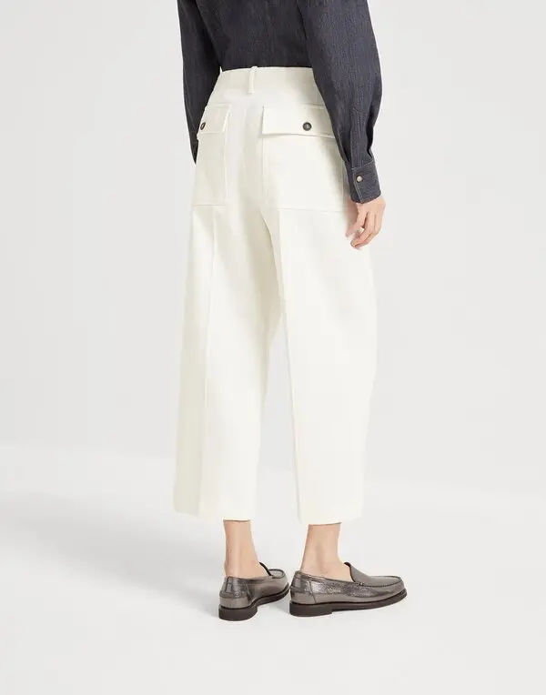 Brunello Cucinelli Pleated Cropped Trousers