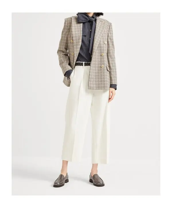 Brunello Cucinelli Pleated Cropped Trousers