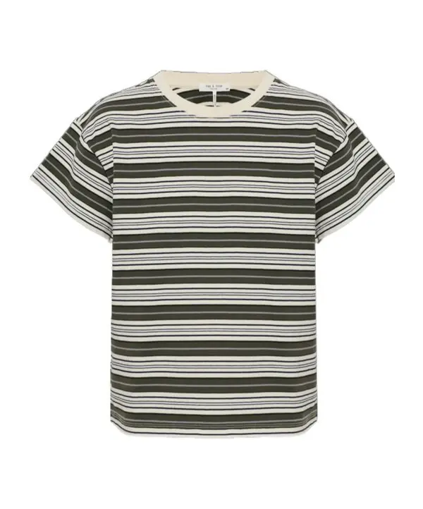 RAG  BONE Striped Loose Knit T-shirt