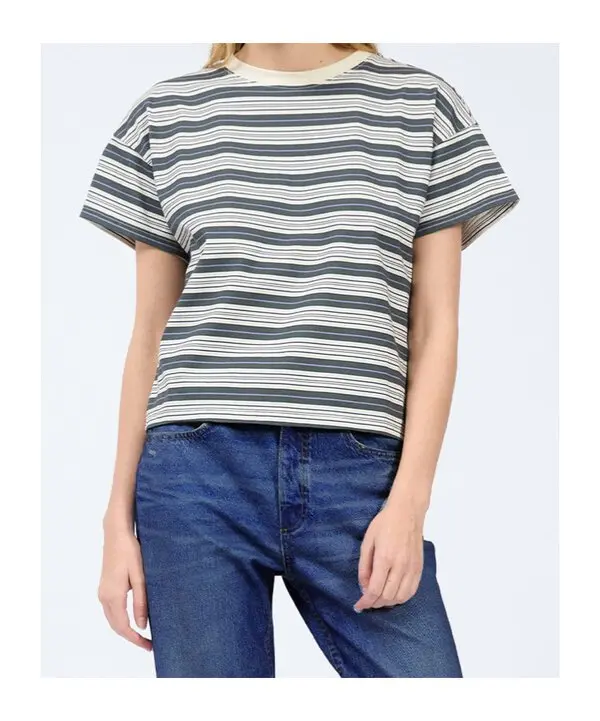RAG  BONE Striped Loose Knit T-shirt