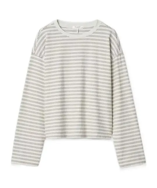 Rag & Bone Kelly Boxy Striped Long-sleeve Tee