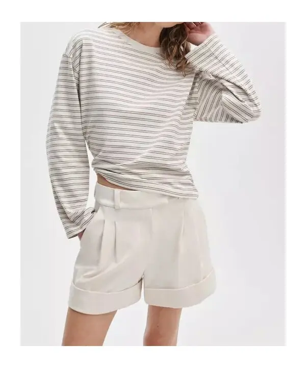 Rag & Bone Kelly Boxy Striped Long-sleeve Tee