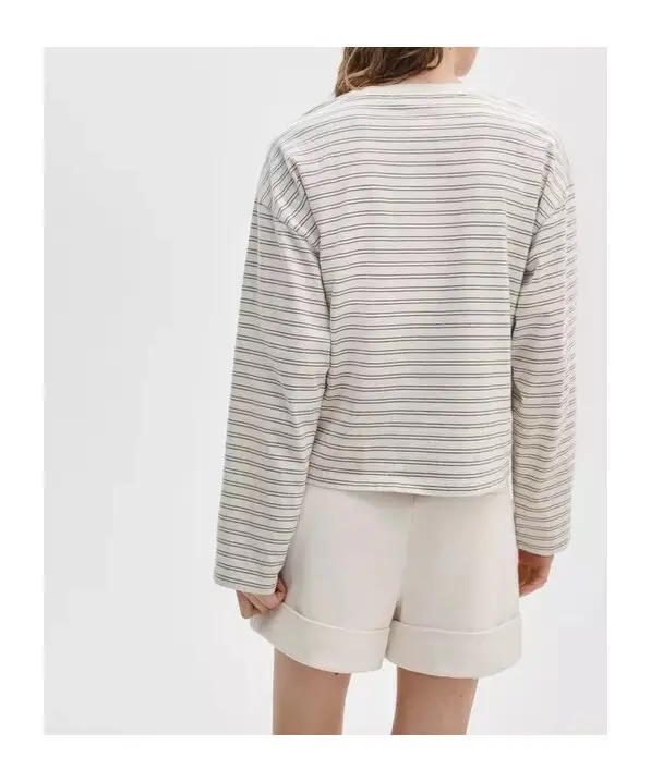 Rag & Bone Kelly Boxy Striped Long-sleeve Tee