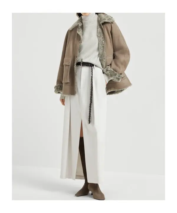 Brunello Cucinelli Shearling Trimmed Jacket