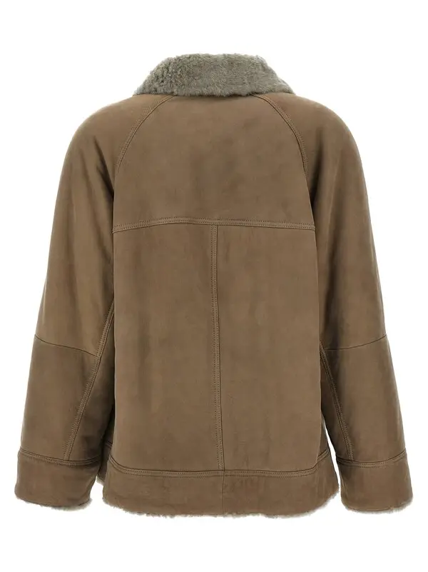 Brunello Cucinelli Shearling Trimmed Jacket