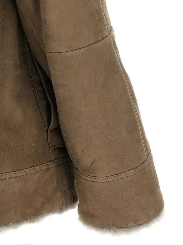 Brunello Cucinelli Shearling Trimmed Jacket