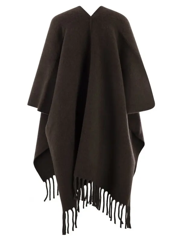 Brunello Cucinelli Fringed-edge Knitted Cape