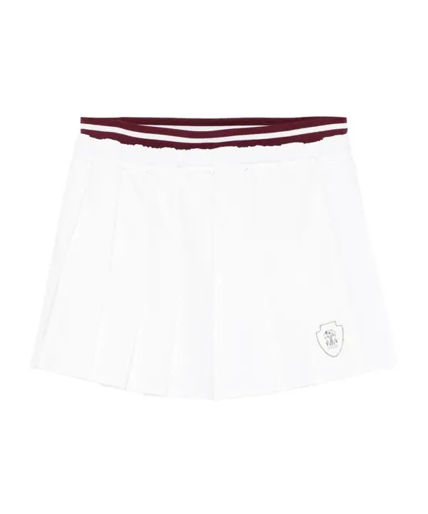 Brunello Cucinelli Striped Pleated Skirt
