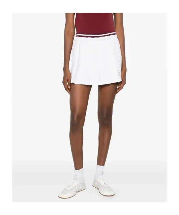 Brunello Cucinelli Striped Pleated Skirt