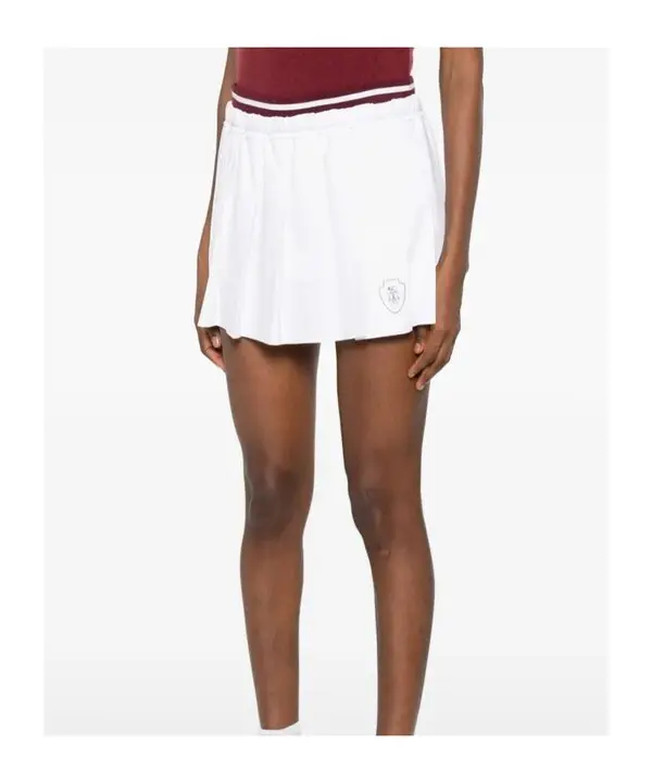 Brunello Cucinelli Striped Pleated Skirt