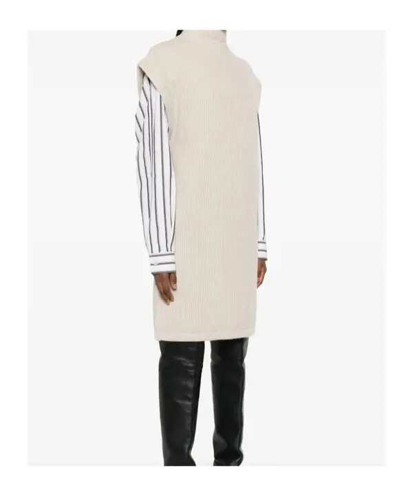 Brunello Cucinelli Ribbed High-neck Dress