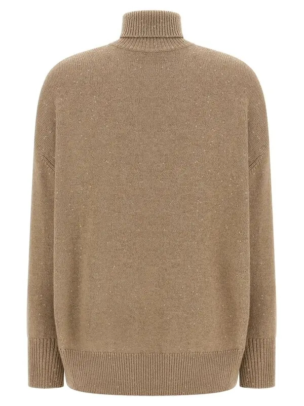 Brunello Cucinelli Sequin Embellished Turtleneck Jumper