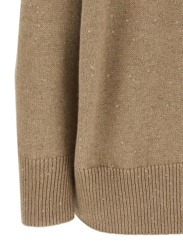Brunello Cucinelli Sequin Embellished Turtleneck Jumper