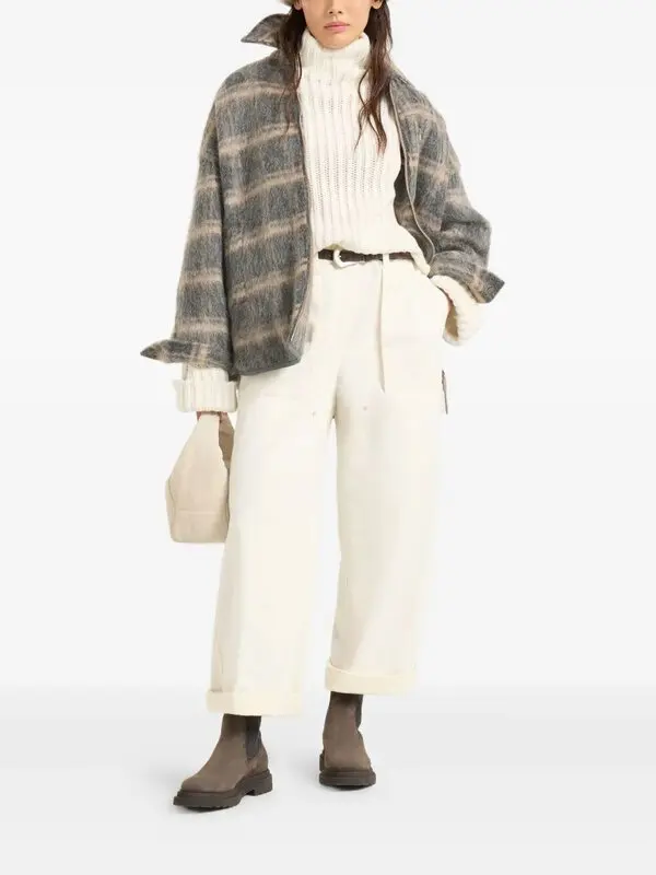 Brunello Cucinelli Wide Rib Turtleneck Sweater