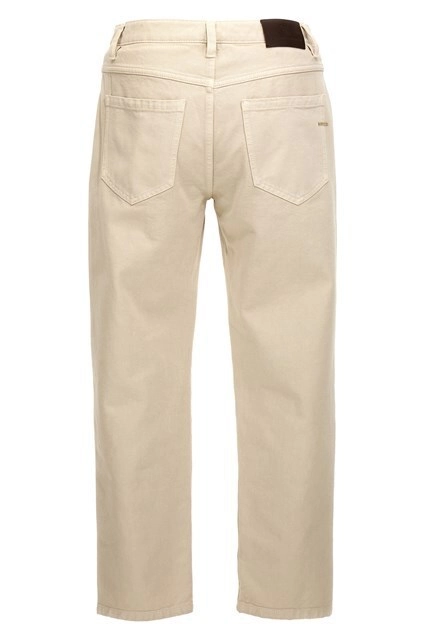 Brunello Cucinelli Cropped Jeans With Logo Patch