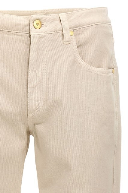 Brunello Cucinelli Cropped Jeans With Logo Patch