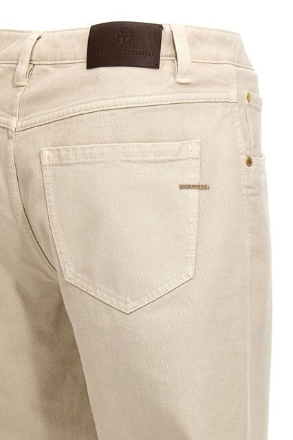 Brunello Cucinelli Cropped Jeans With Logo Patch