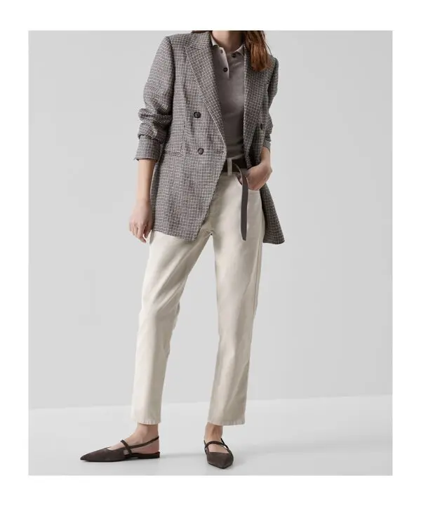 Brunello Cucinelli Cropped Jeans With Logo Patch