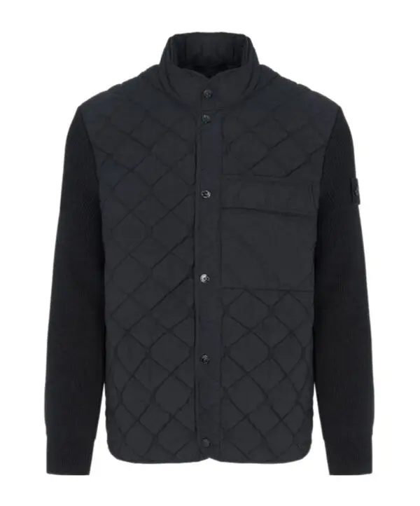 Stone Island Long-sleeve Quilted Cotton Jacket