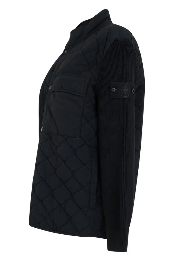 Stone Island Logo Patch Quilted Jacket