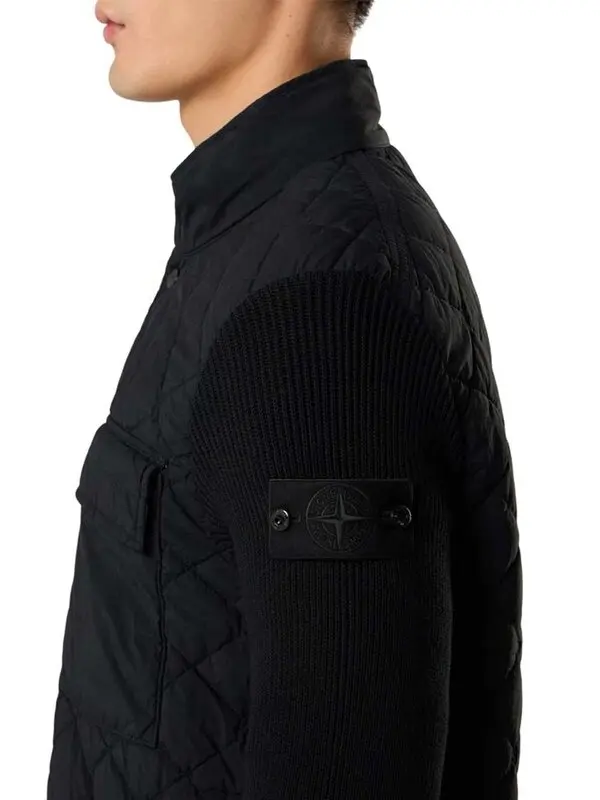 Stone Island Logo Patch Quilted Jacket