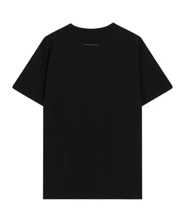 MAISON MARGIELA Logo Printed Crewneck T-shirt - Black