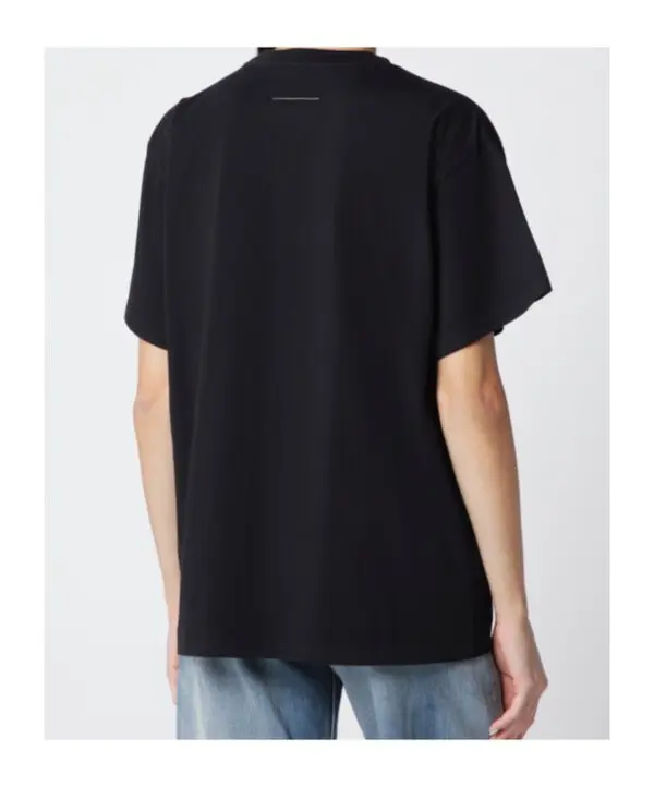 MAISON MARGIELA Logo Printed Crewneck T-shirt - Black