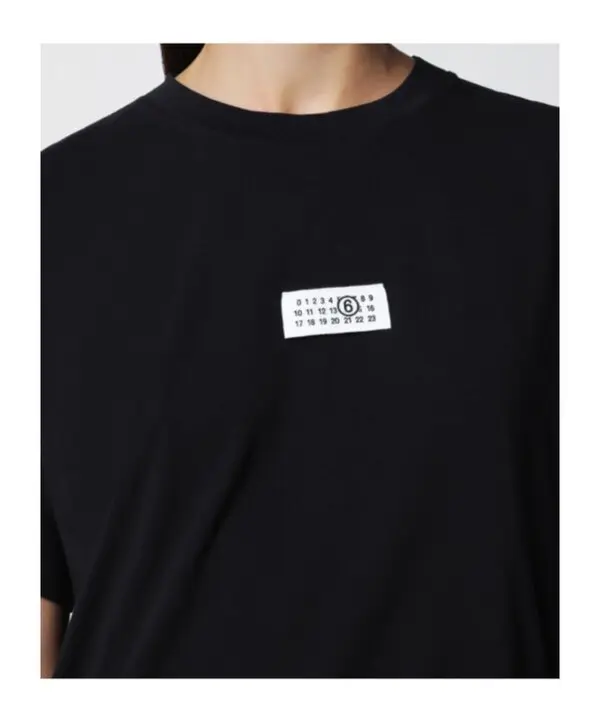 MAISON MARGIELA Logo Printed Crewneck T-shirt - Black