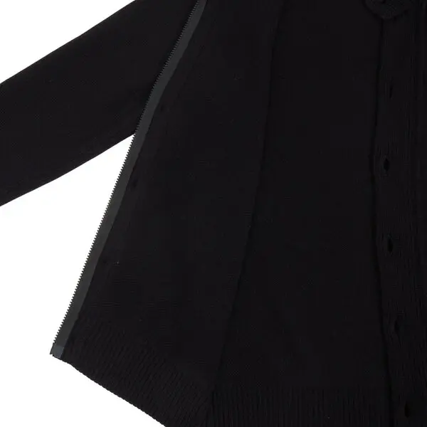 Stone Island Stand-collar Button Cardigan - Black