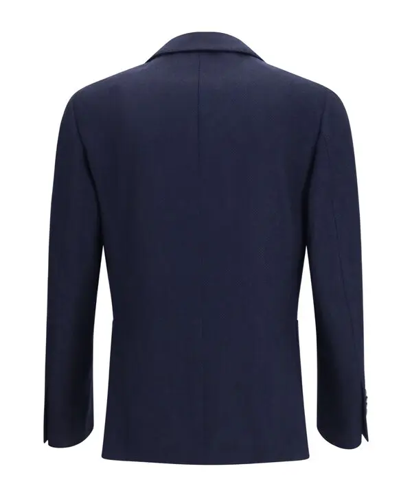 LARDINI Patch Pocket Single-breasted Blazer - Black