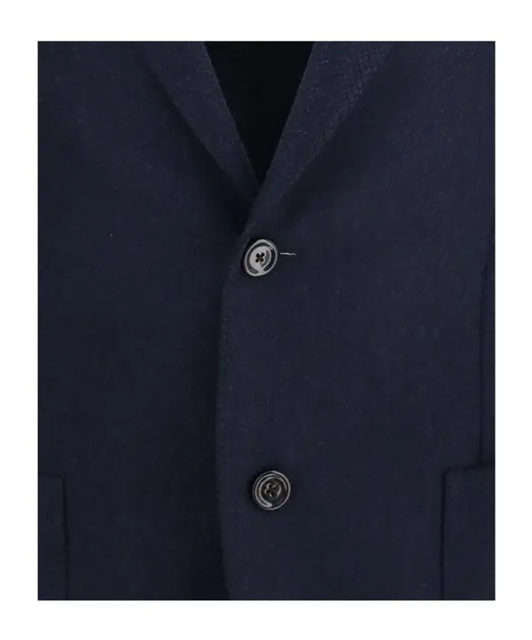 LARDINI Patch Pocket Single-breasted Blazer - Black