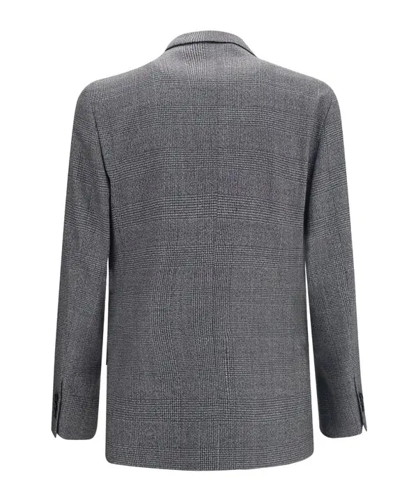 LARDINI Checked Double-breasted Blazer