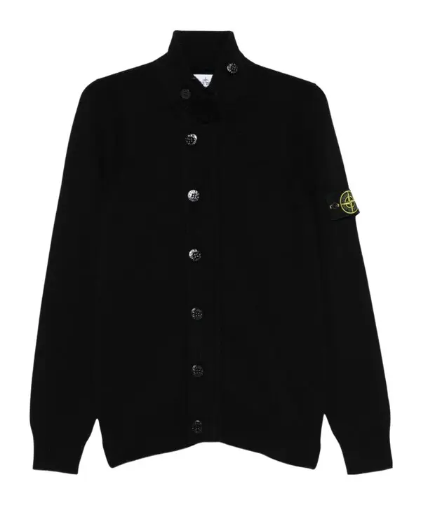 Stone Island High-neck Wool Cardigan