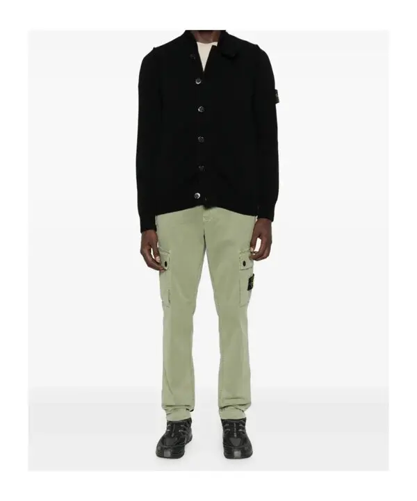Stone Island High-neck Wool Cardigan