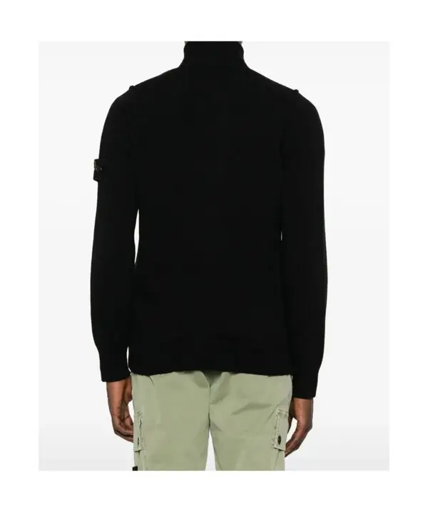 Stone Island High-neck Wool Cardigan