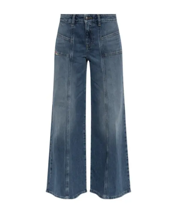 DIESEL® Belt-loop Wide-leg Jeans