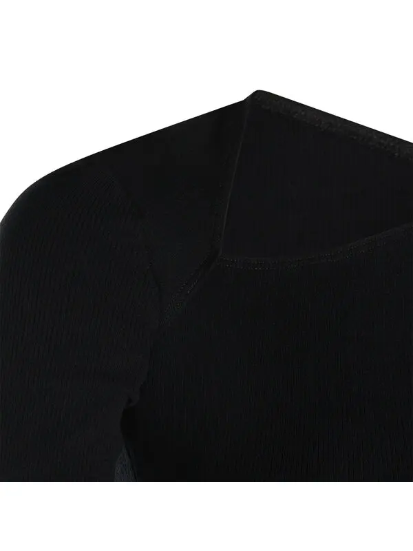 MAISON MARGIELA Ribbed Asymmetrical Neck Top
