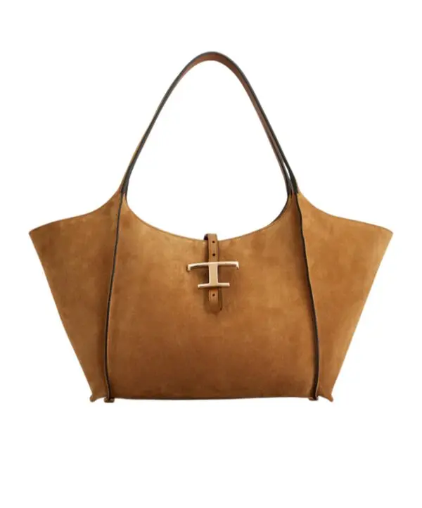 TOD'S T Timeless Shopping Bag In Suede Small