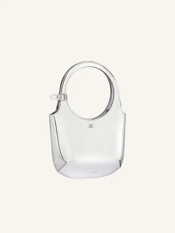 COURREGES Metallic Shoulder Bag - White